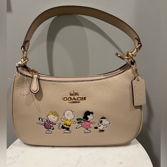 Coach | Bags | Coach X Peanuts Teri Shoulder Bag With Snoopy And ...